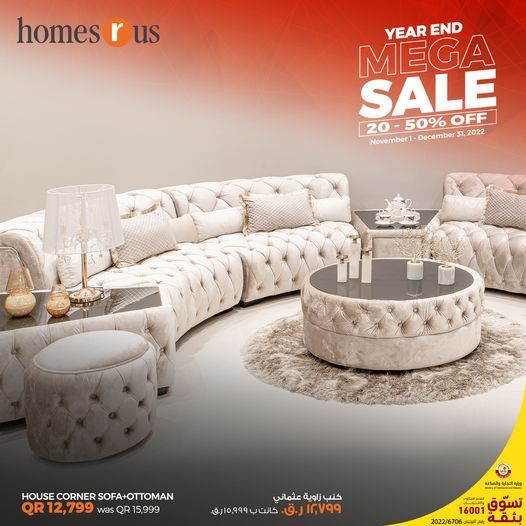 Homes R Us Qatar Offers 2022 - 20956 | Furniture | Twffer.com